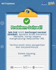 Tautan pendek (shortlink) ipb.link telah berfungsi kembali - Website ...